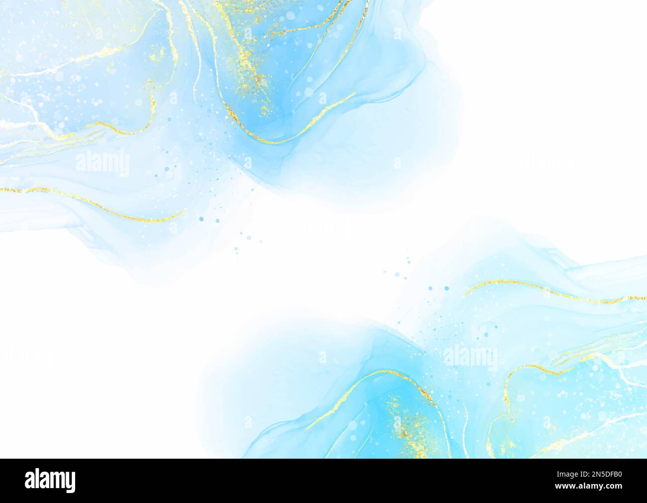 Liquid ink blue gold Stock Vector Images - Alamy