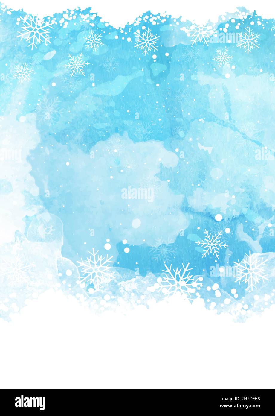 Watercolour Christmas background with a snowflake design Stock Vector ...