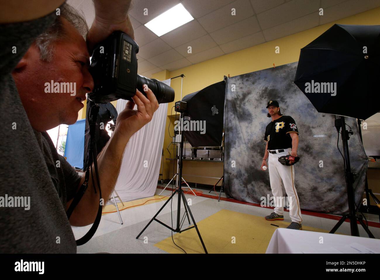 Pittsburgh Pirates' Jason Grilli, right, poses for Pittsburgh Post ...