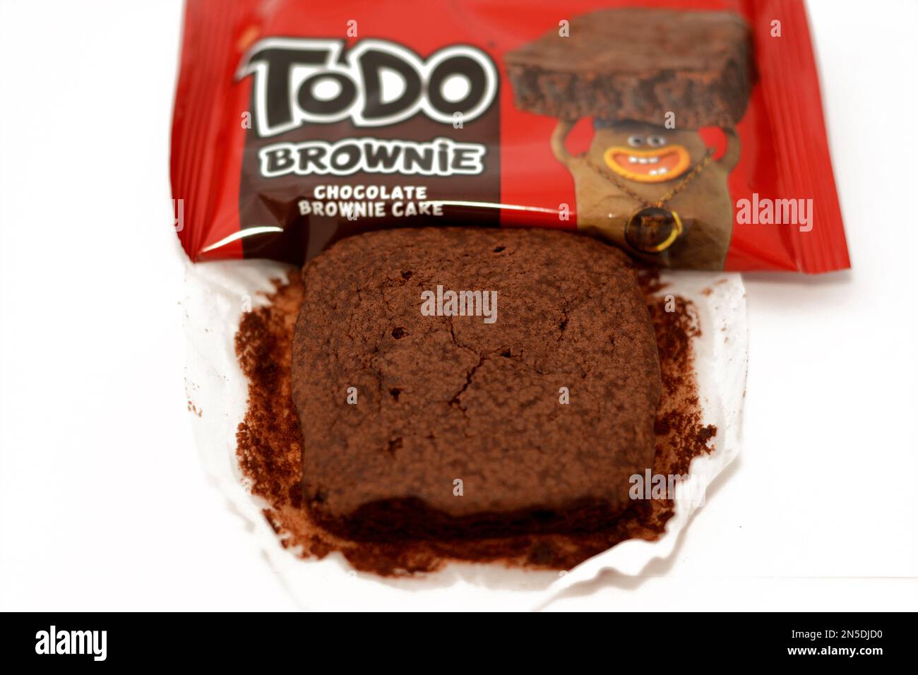 Cairo, Egypt, February 5 2023: Todo chocolate brownie cake as desserts ...