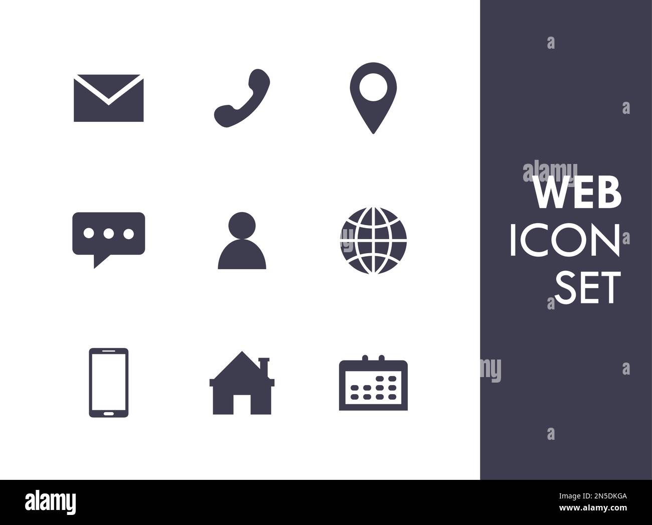 Flat Web Business Vector Icons Collection Stock Vector Image & Art - Alamy