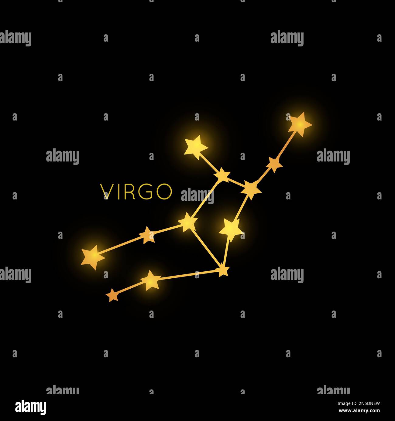 Virgo constellation of zodiac sign in space, astrology horoscope symbol ...