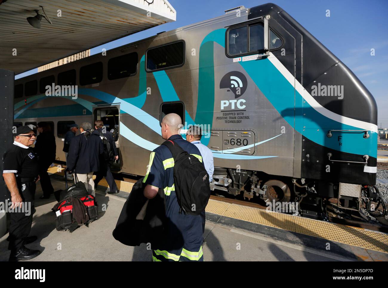 Commuters board Metrolink's first train equipped with Positive Train ...
