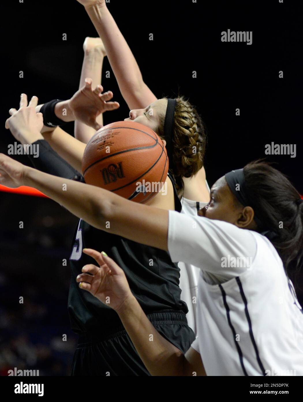 Penn State's Kaliyah Mitchell (15) reaches in and fouls Northwestern's ...