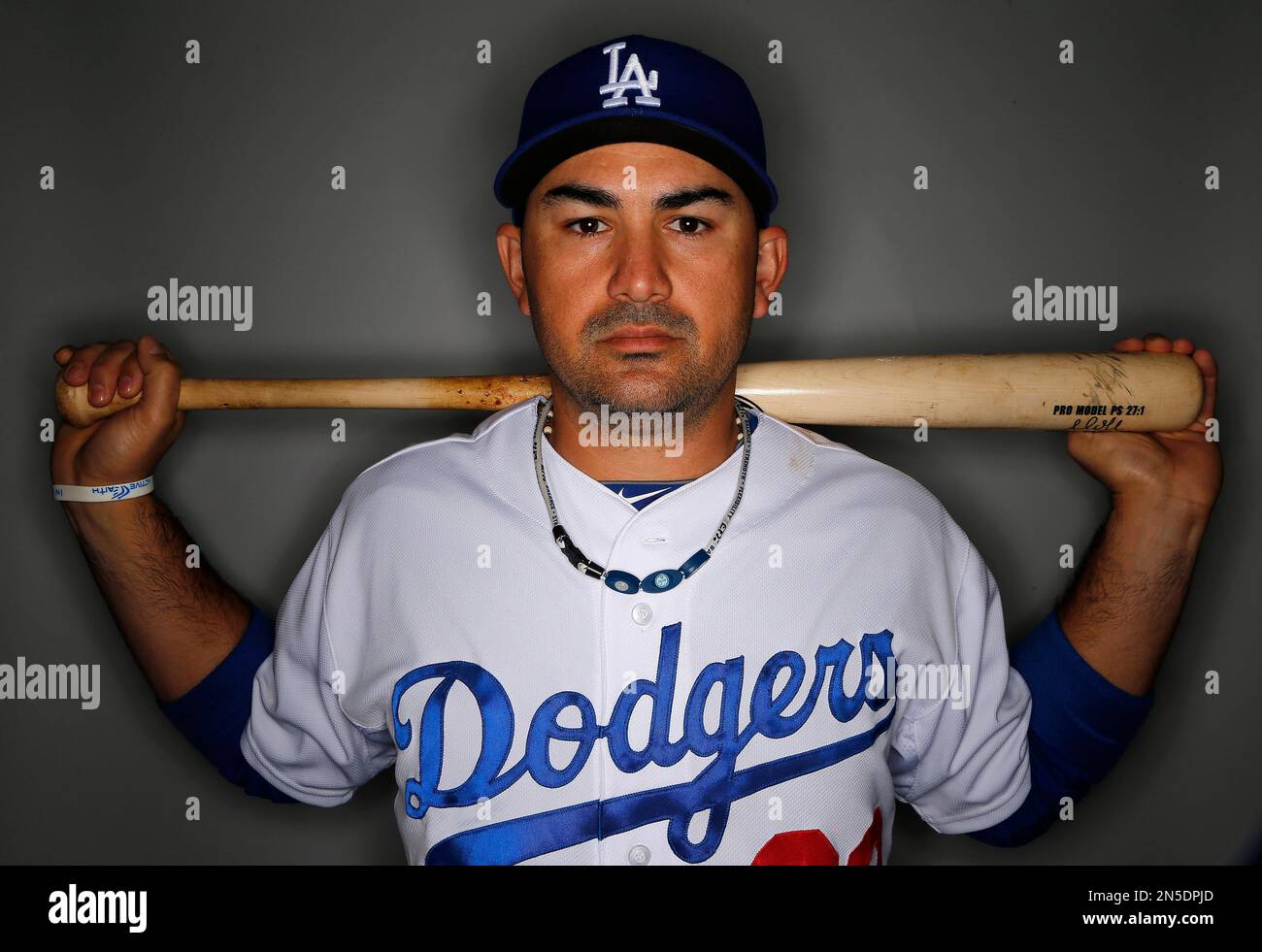 Los Angeles Dodgers first baseman Adrian Gonzalez poses for a ...