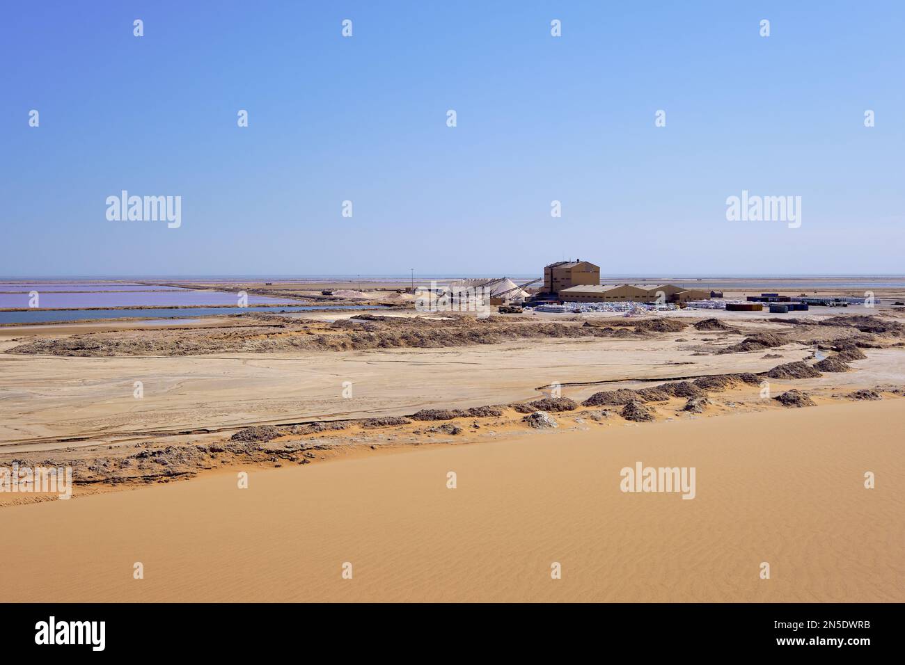 The Walvis Bay Salt Plant, harvesting Cerebos (™) salt by solar ...