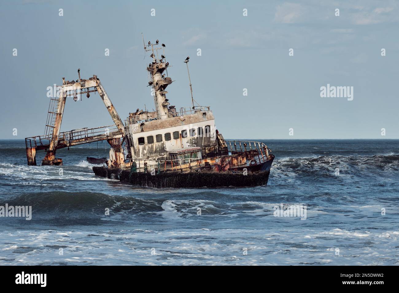 The Zeila shipwreck on the Skeleton Coast of Namibia Stock Photo - Alamy