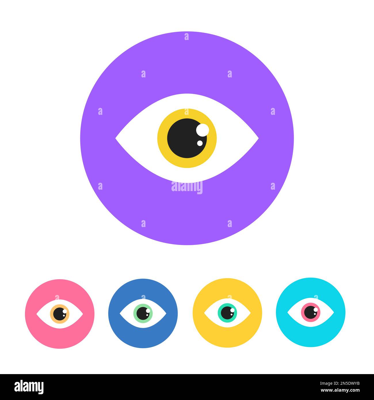 Set sign eye icon hi-res stock photography and images - Alamy