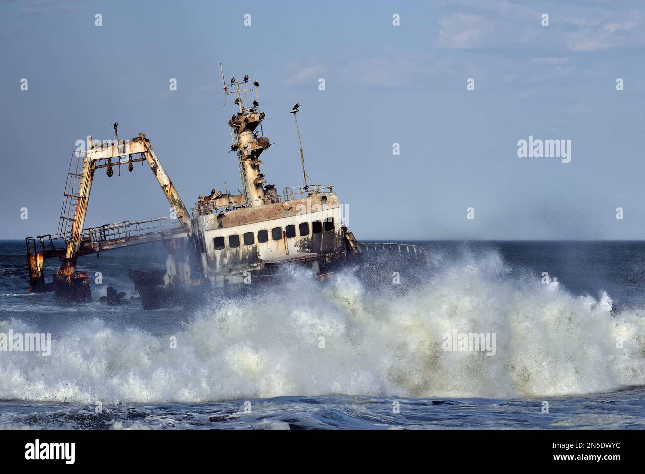 The Zeila shipwreck on the Skeleton Coast of Namibia Stock Photo - Alamy