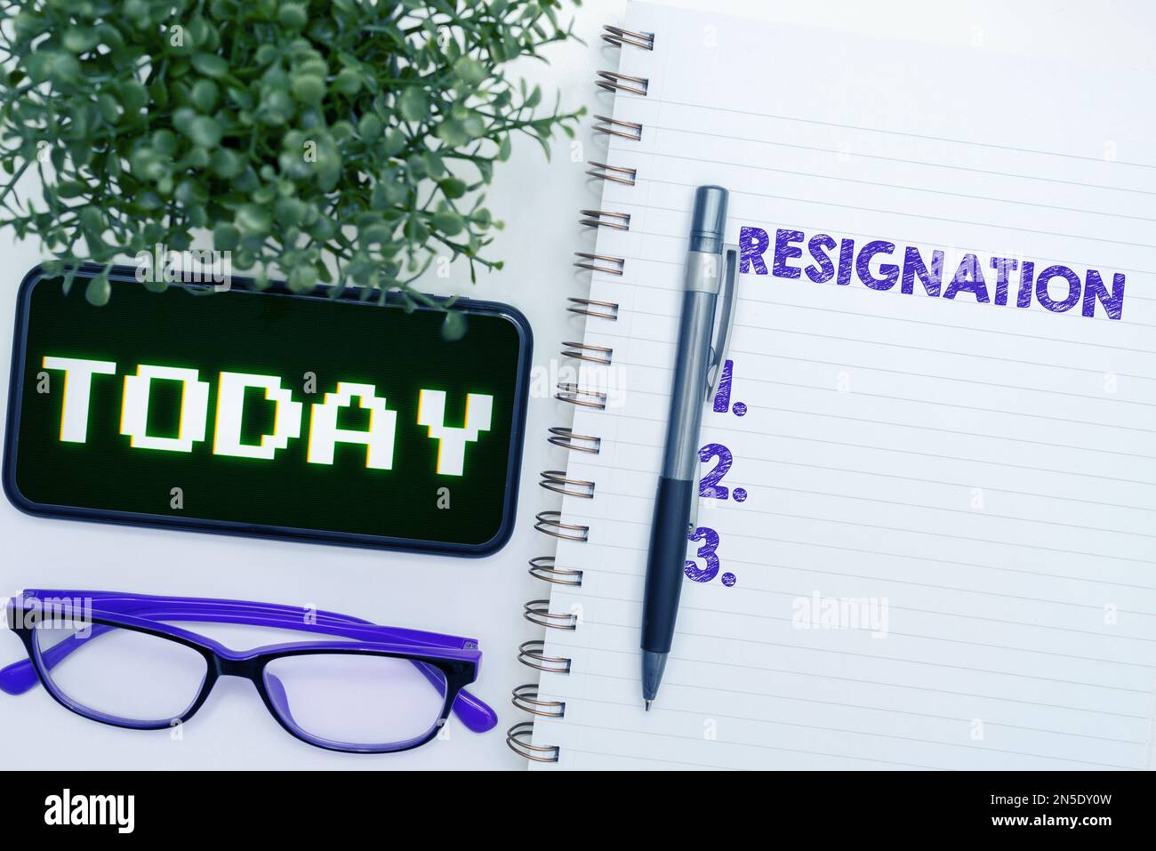 Sign displaying Resignation. Concept meaning act of giving up working ...