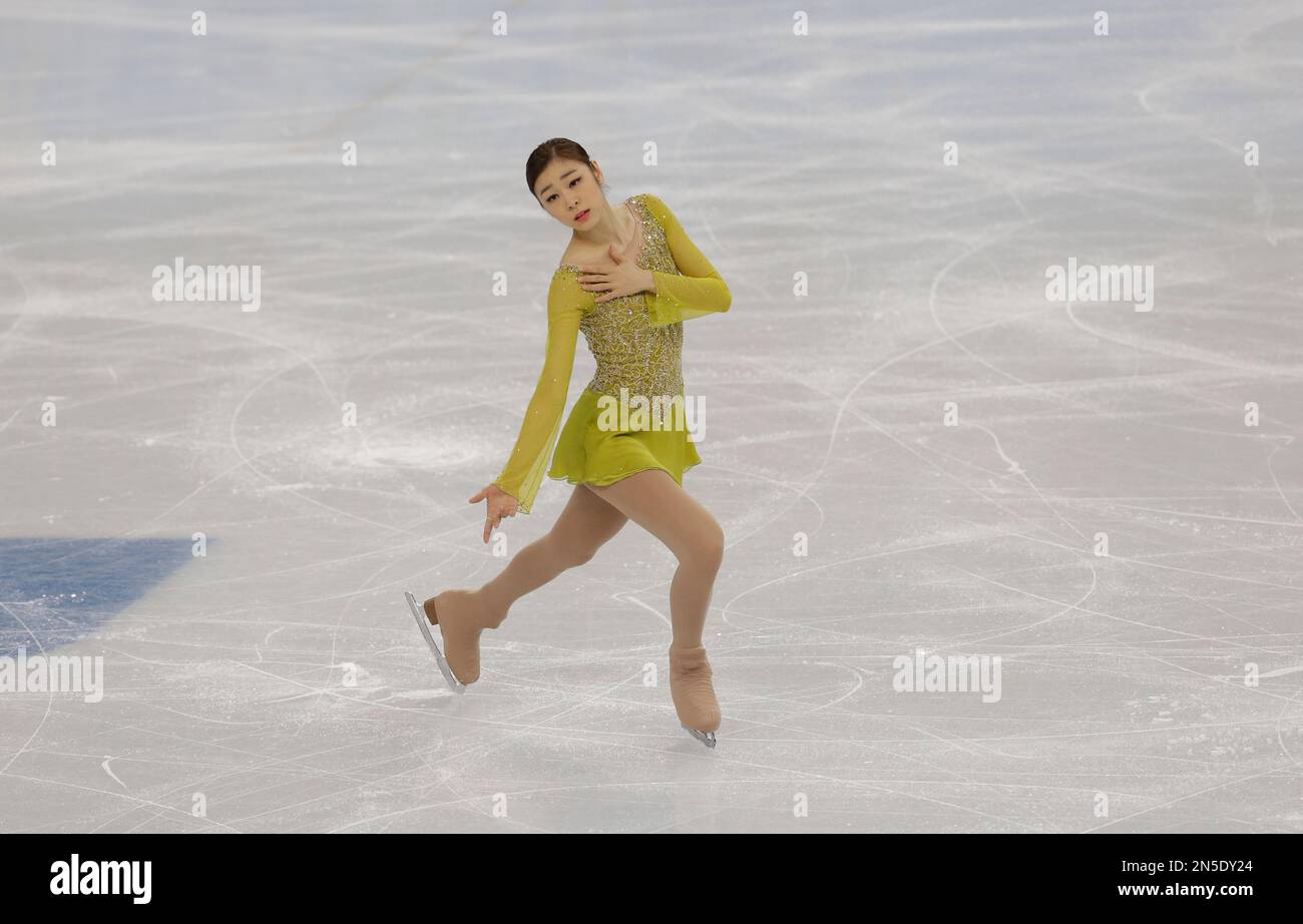 Yuna Kim of South Korea competes in the women's short program figure ...