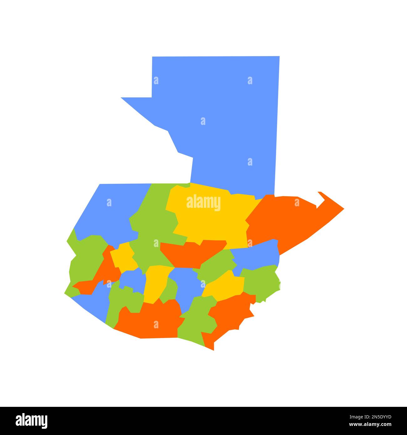 Guatemala political map of administrative divisions - departments ...