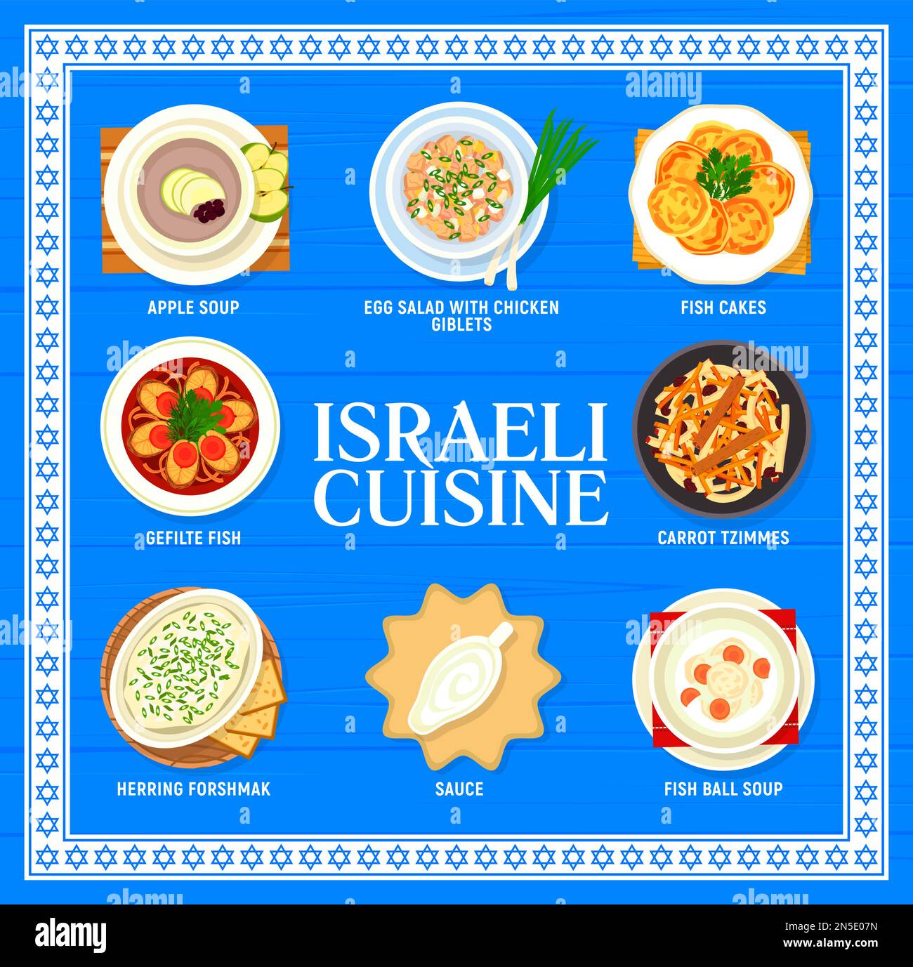 Fish cake meal top view Stock Vector Images - Alamy