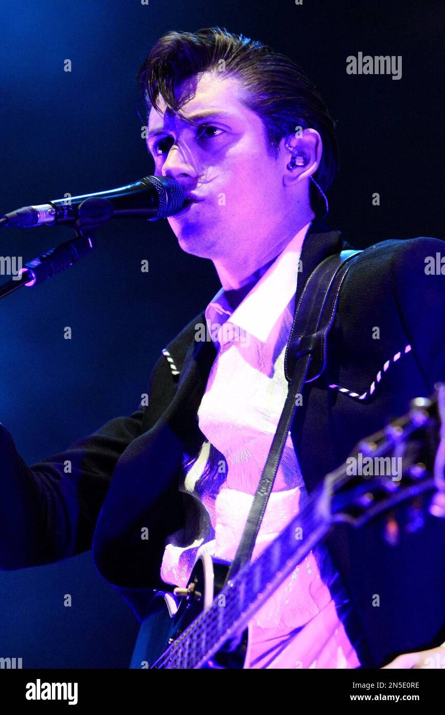 Alex Turner of the rock band Arctic Monkeys performs in concert at ...
