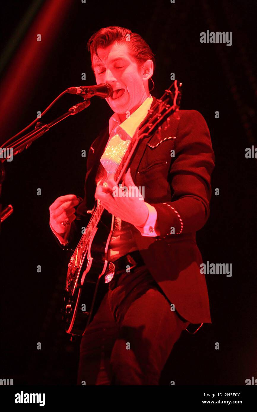 Alex Turner of the rock band Arctic Monkeys performs in concert at ...