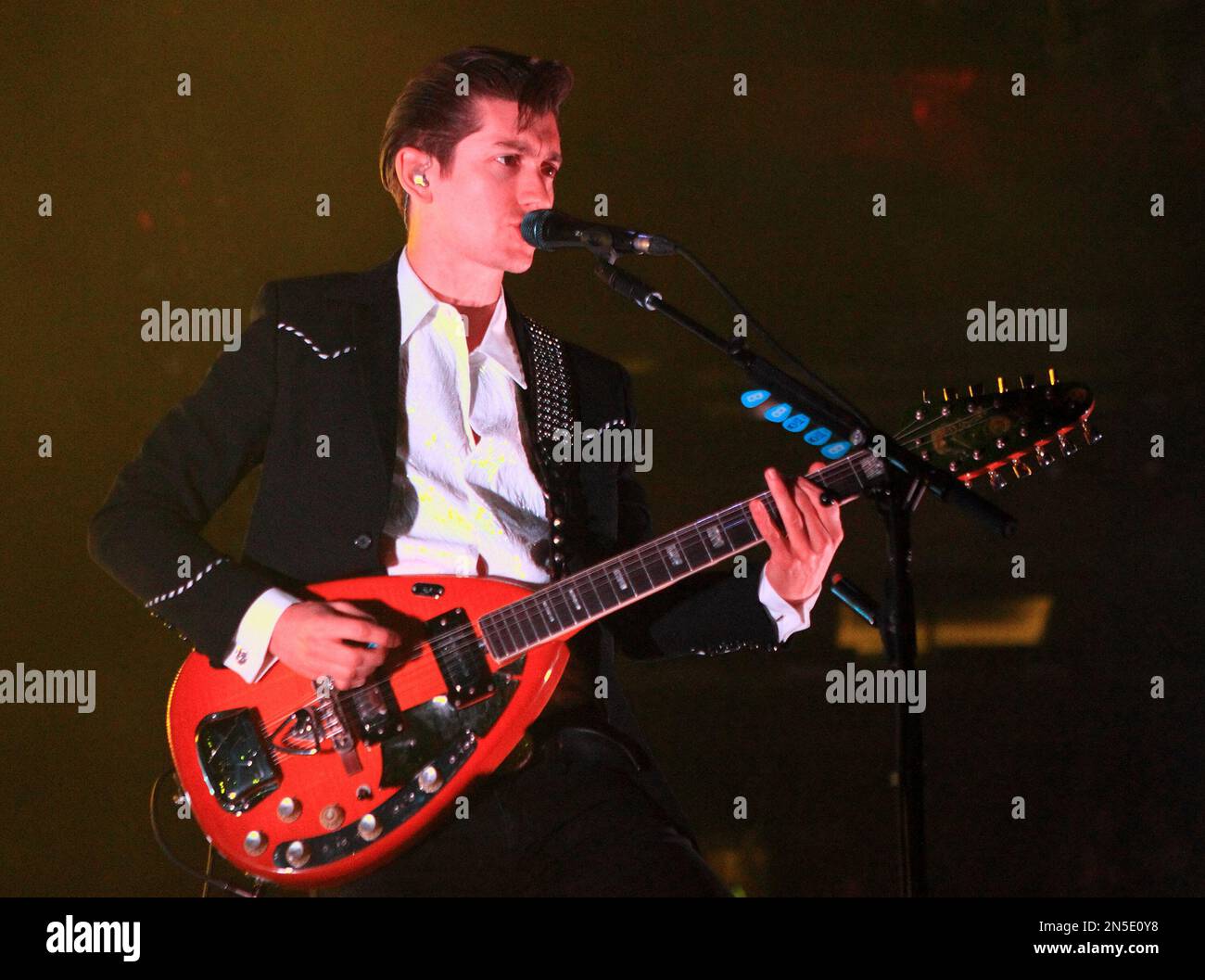 Alex Turner of the rock band Arctic Monkeys performs in concert at ...