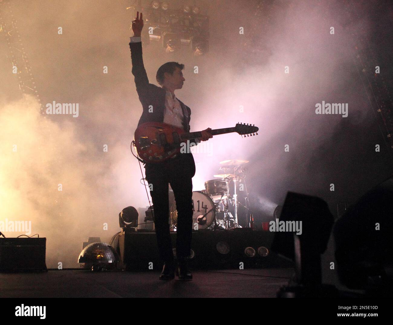 Alex Turner of the rock band Arctic Monkeys performs in concert at ...