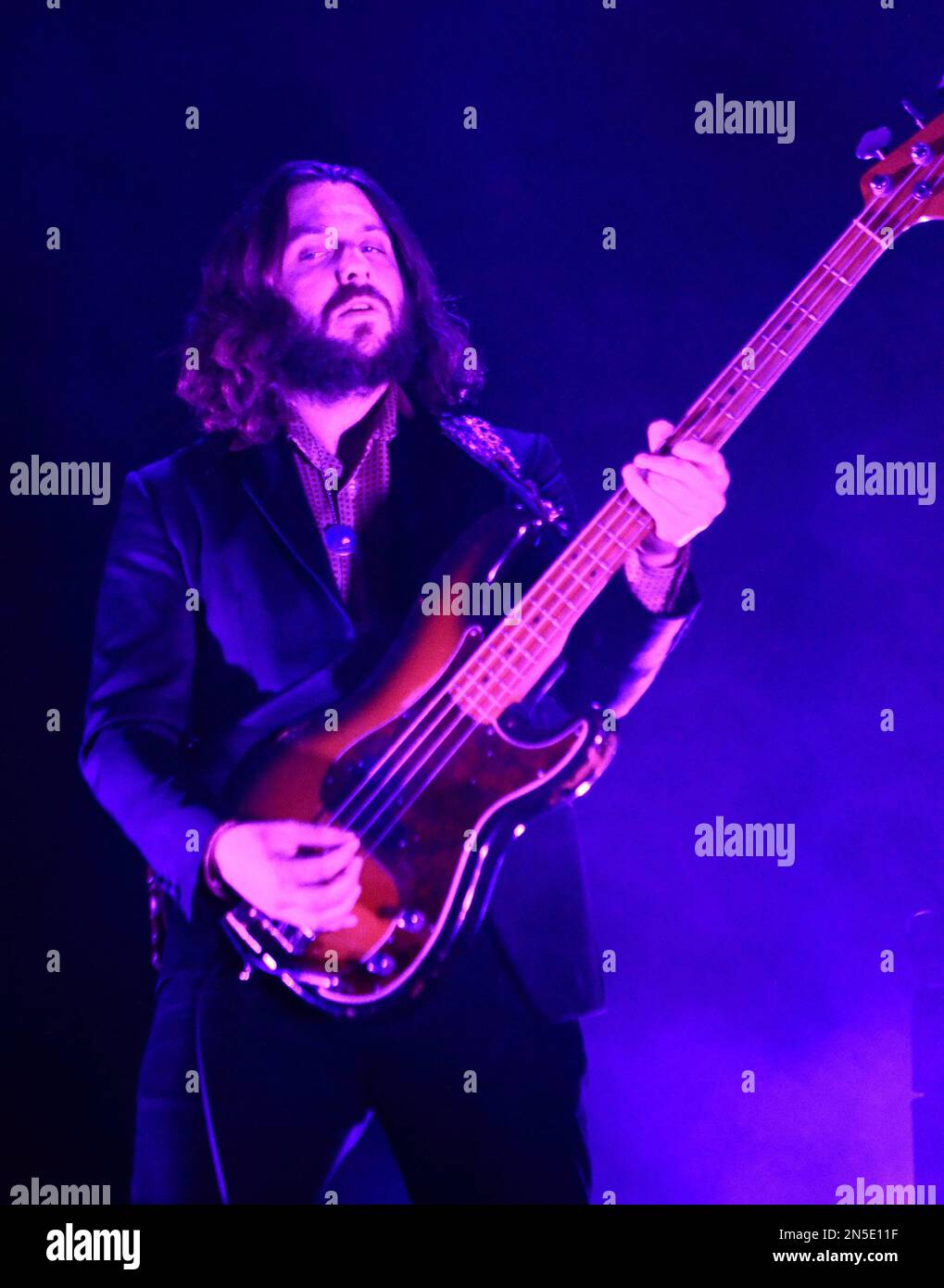 Nick O'Malley of the rock band Arctic Monkeys performs in concert at ...