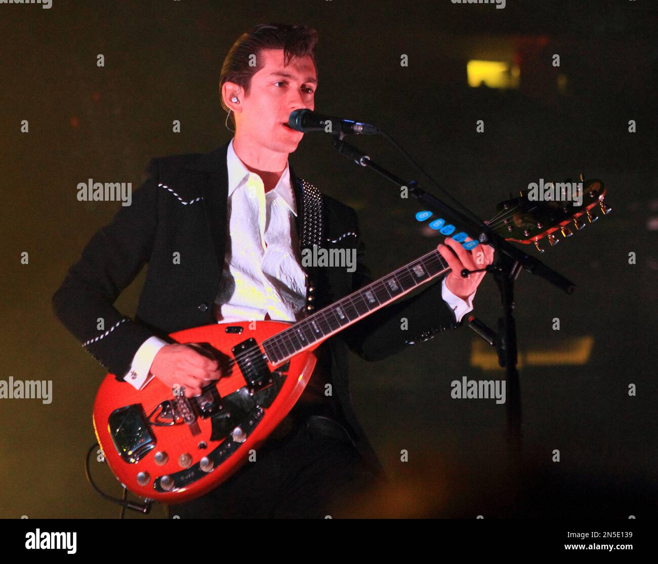 Alex Turner of the rock band Arctic Monkeys performs in concert at ...