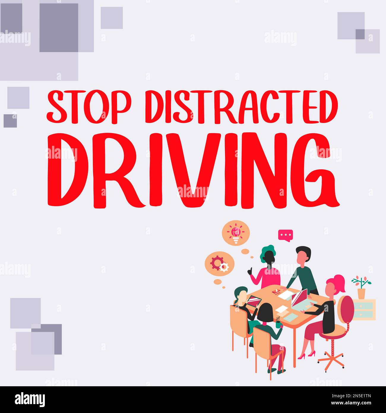 Conceptual caption Stop Distracted Driving. Concept meaning asking to ...