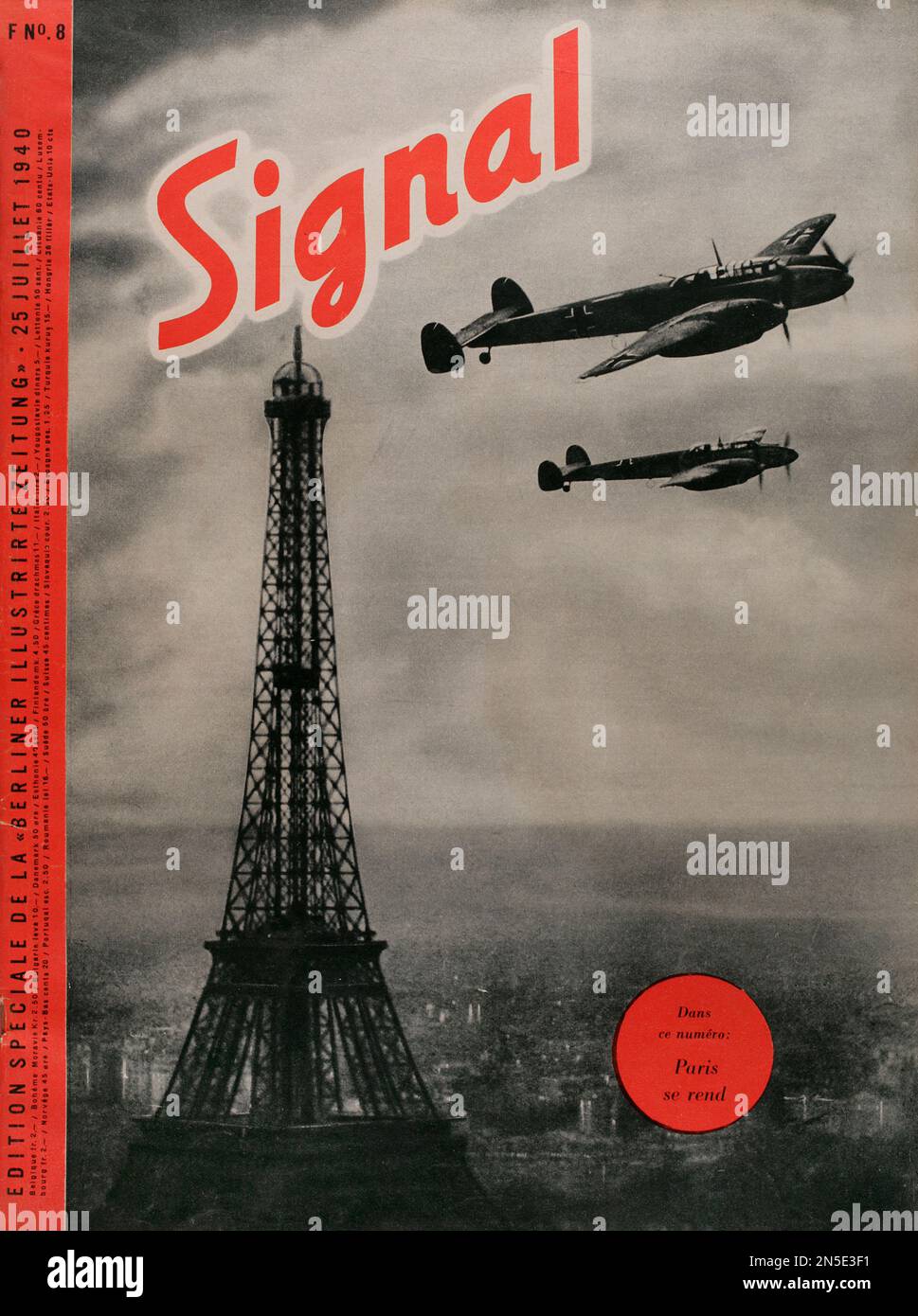 History of Germany. "Signal" magazine. Cover of issue number 8 (25 July ...