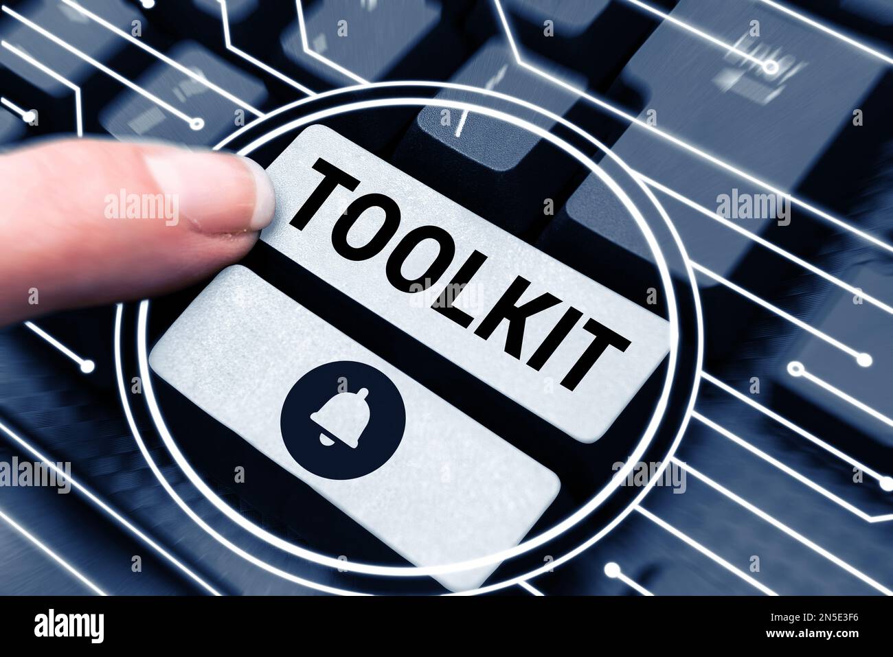 Sign displaying Toolkit. Business showcase set of tools kept in a bag or box and used for a ...