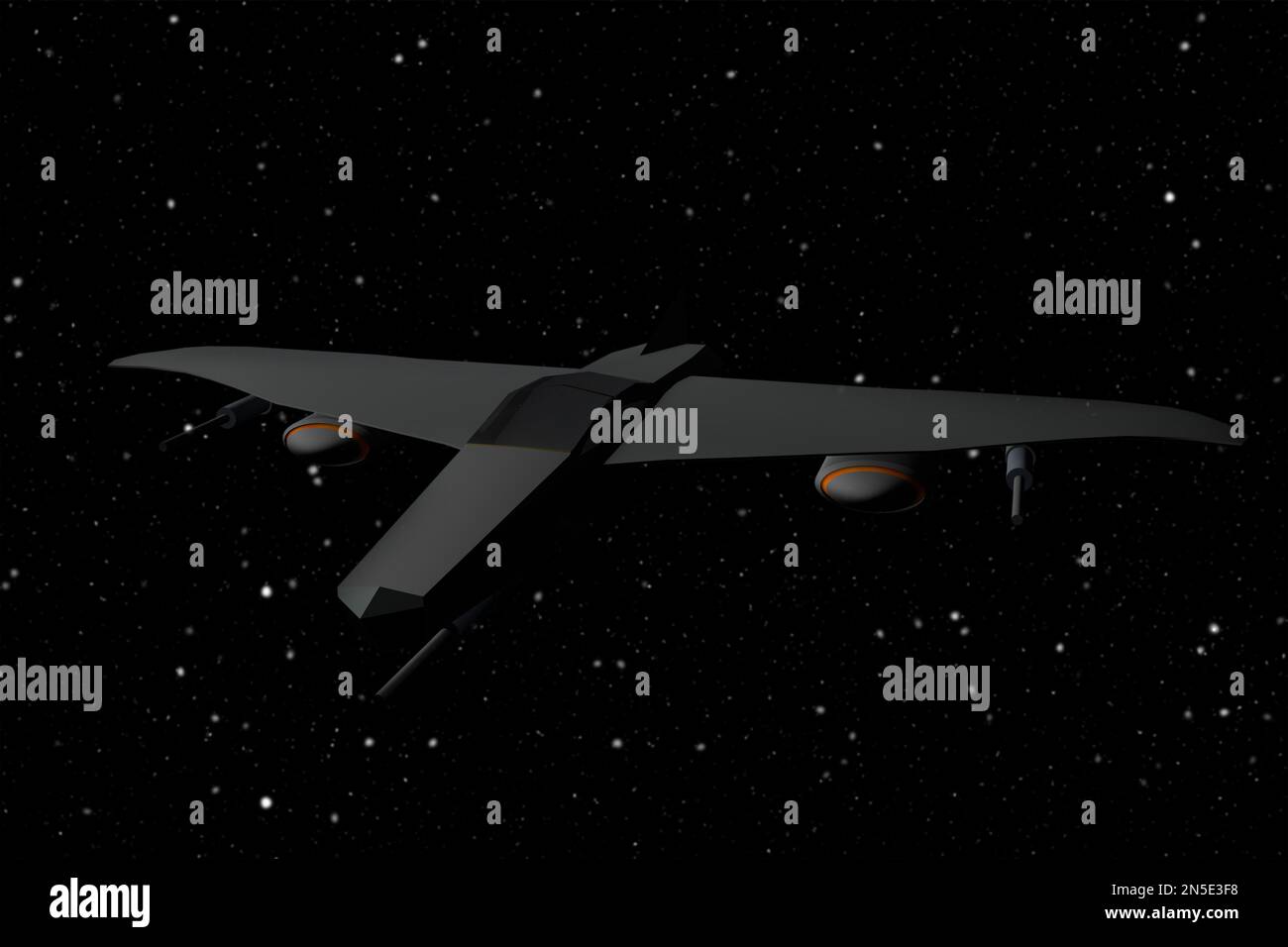 Space superiority fighter in the middle of deep space Stock Photo - Alamy