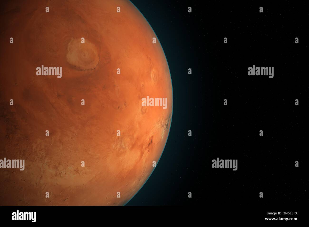 Close-up on Mars in the solar system Stock Photo - Alamy