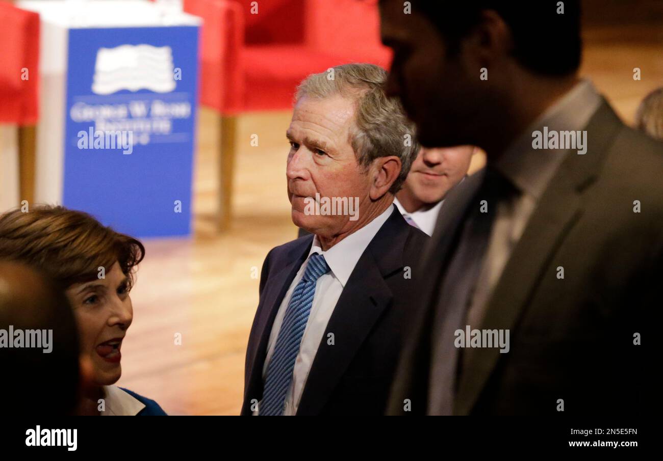 Former President George W. Bush shown at the George W. Bush Institute ...