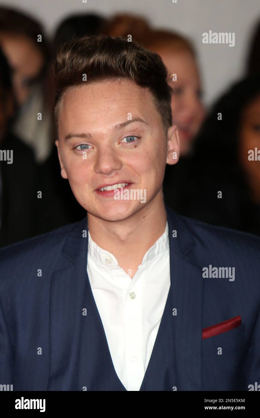 Conor Maynard arrives at the BRIT Awards 2014 at the O2 Arena in London ...