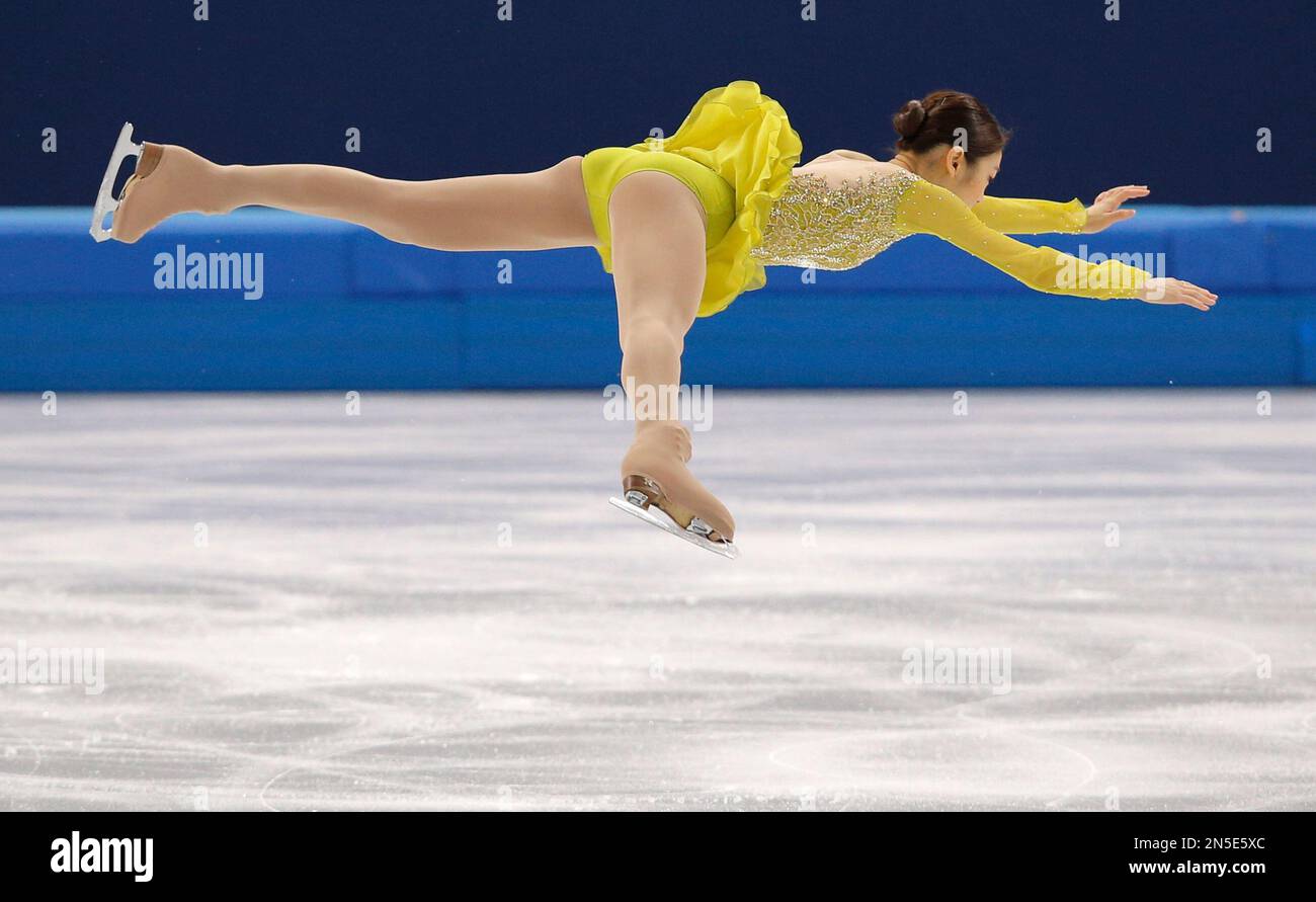 Yuna Kim of South Korea competes in the women's short program figure ...