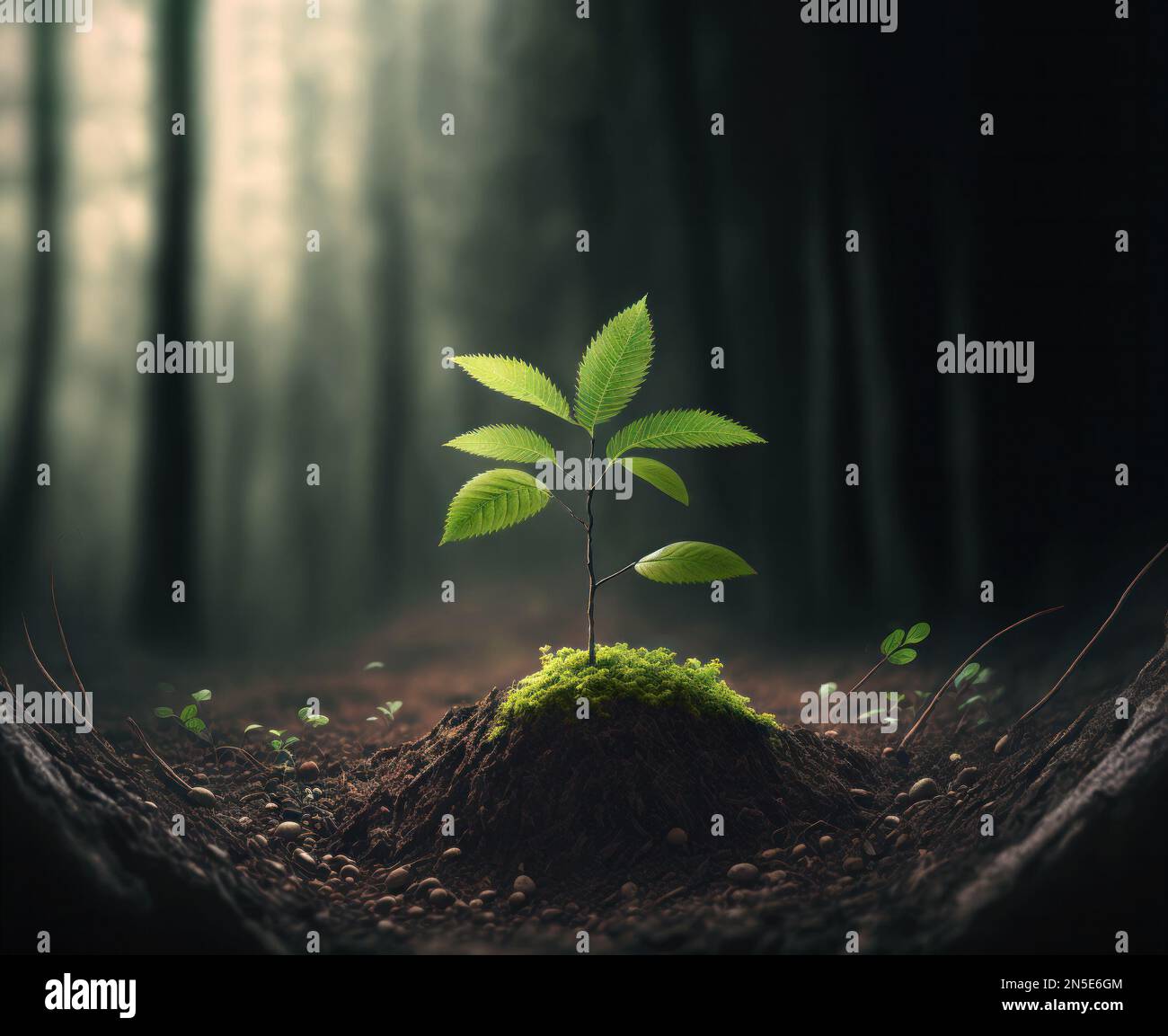 Sapling forest close up hi-res stock photography and images - Alamy