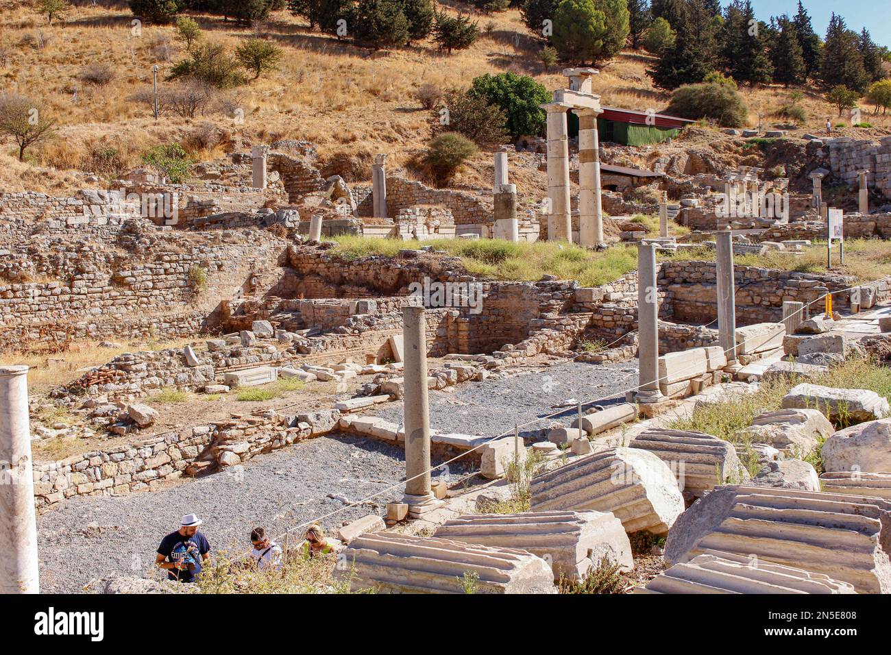 Ancient city Ephesus (Efes) in Turkey. Ancient architectural structures ...
