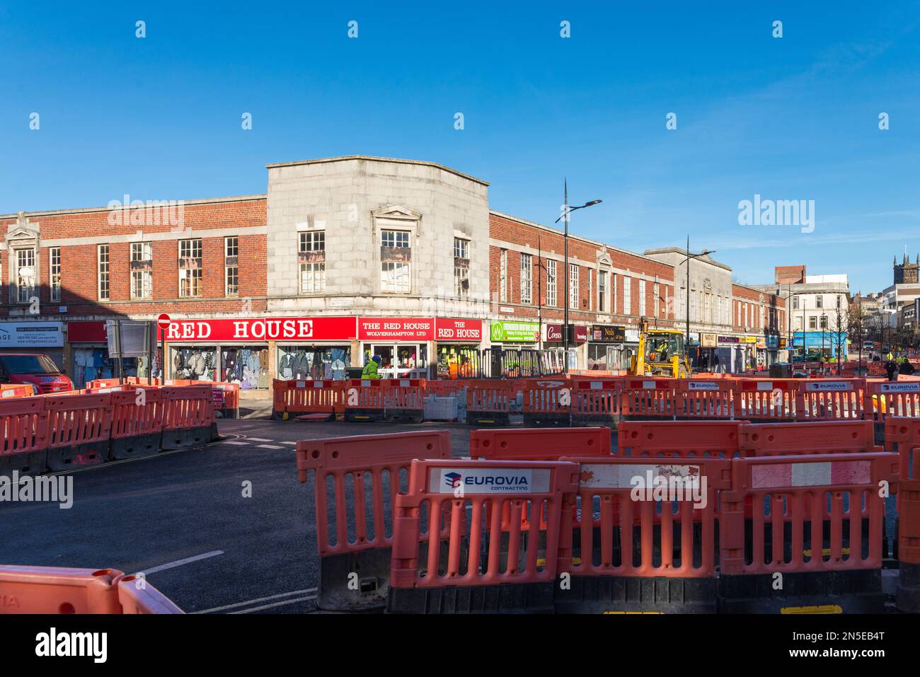 Major roadworks causing disruption in Wolverhampton city centre Stock ...
