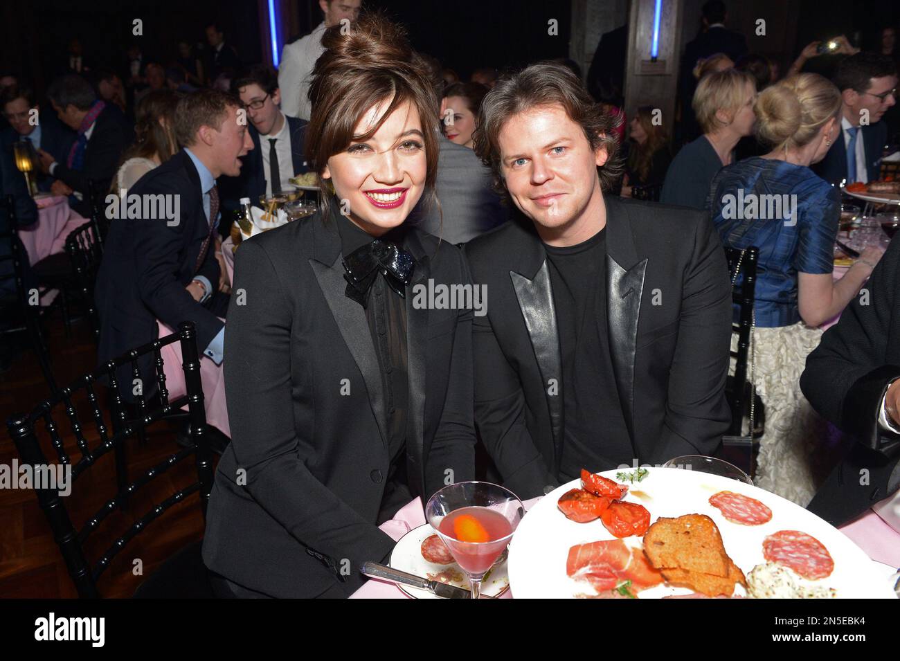 Daisy Lowe and Christopher Kane attend the ELLE Style Awards 2014 at ...