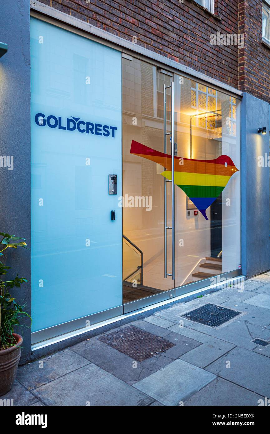 Goldcrest Films in London's Soho district. Goldcrest London Stock Photo ...
