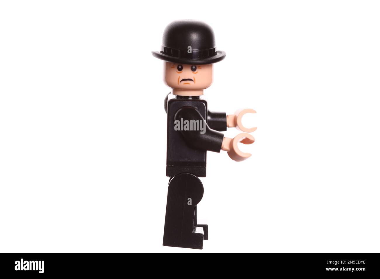 Russia Vyborg 01.22.2023 Lego figure minister of magic isolated on ...