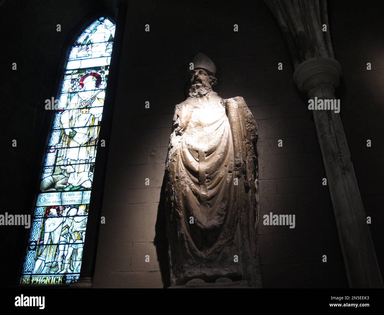 This January 2, 2014 photo shows a statue of St. Patrick in St. Patrick ...