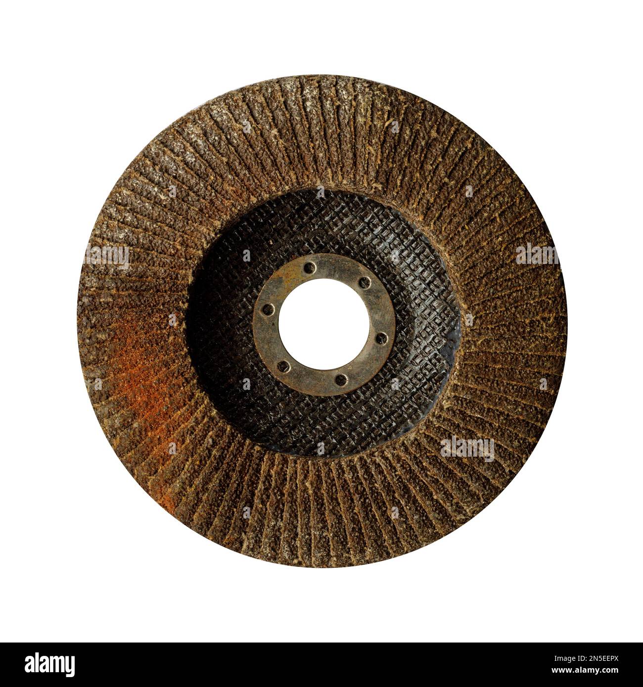 old grinding wheel isolated on white background Stock Photo - Alamy