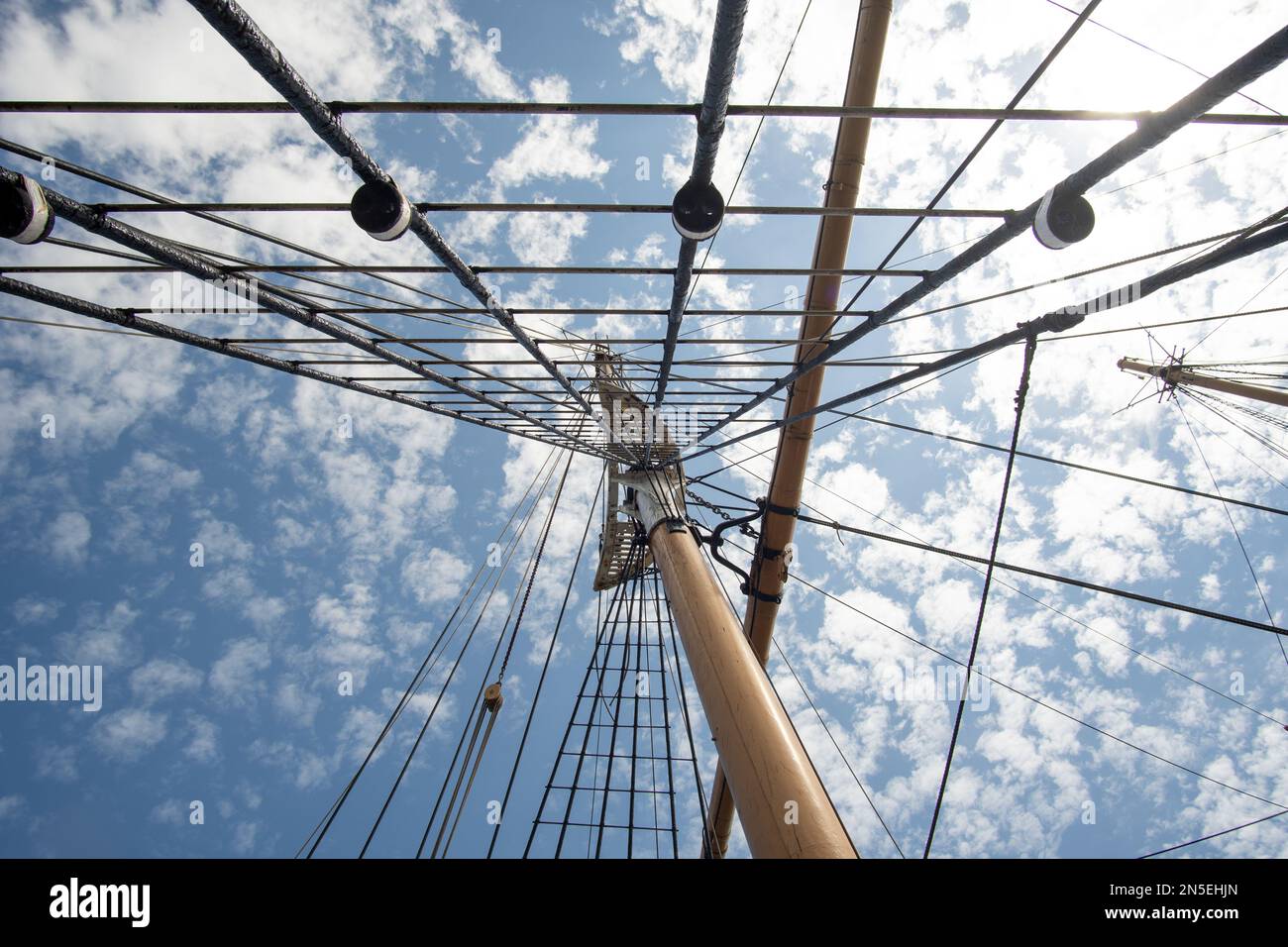 The Ships Mast from an old ship in San Francisco California Stock Photo ...