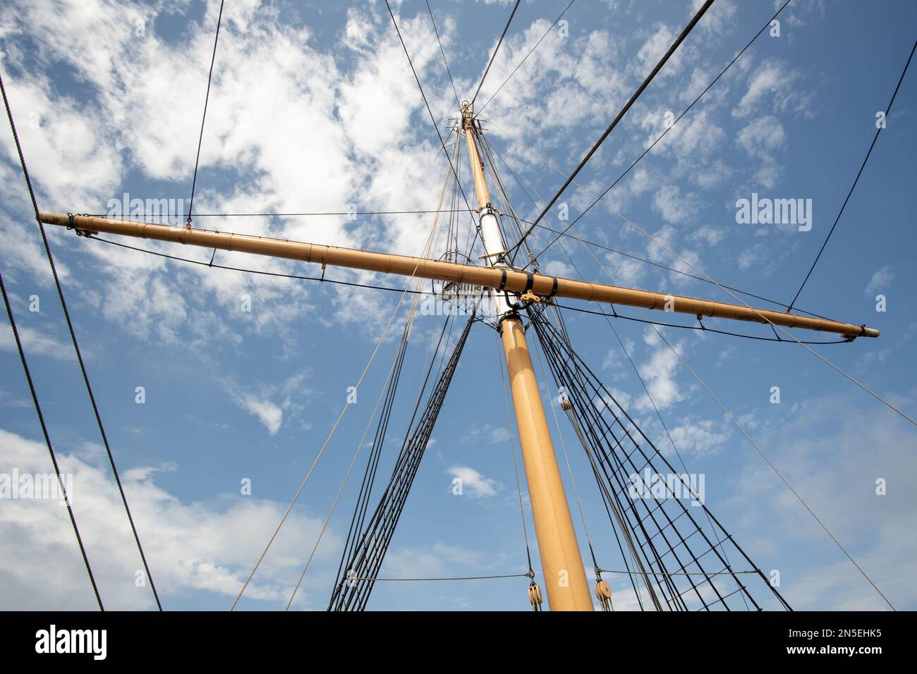 The Ships mast from an old ship in San Francisco California Stock Photo ...