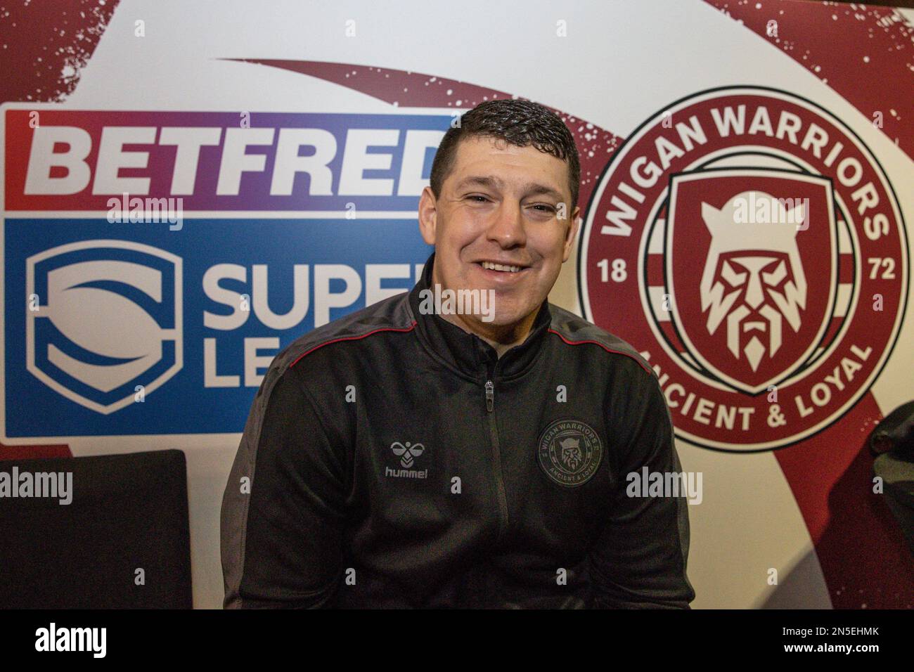 Matt Peet head coach of Wigan Warriors during the Super League media ...