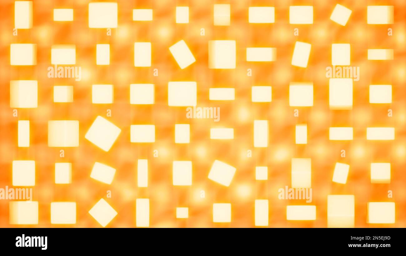 Golden warm color geometry bg of many boxes - abstract 3D illustration ...