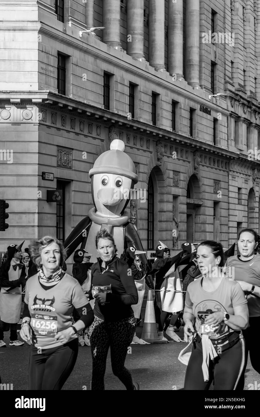 Half marathon running Black and White Stock Photos & Images - Alamy
