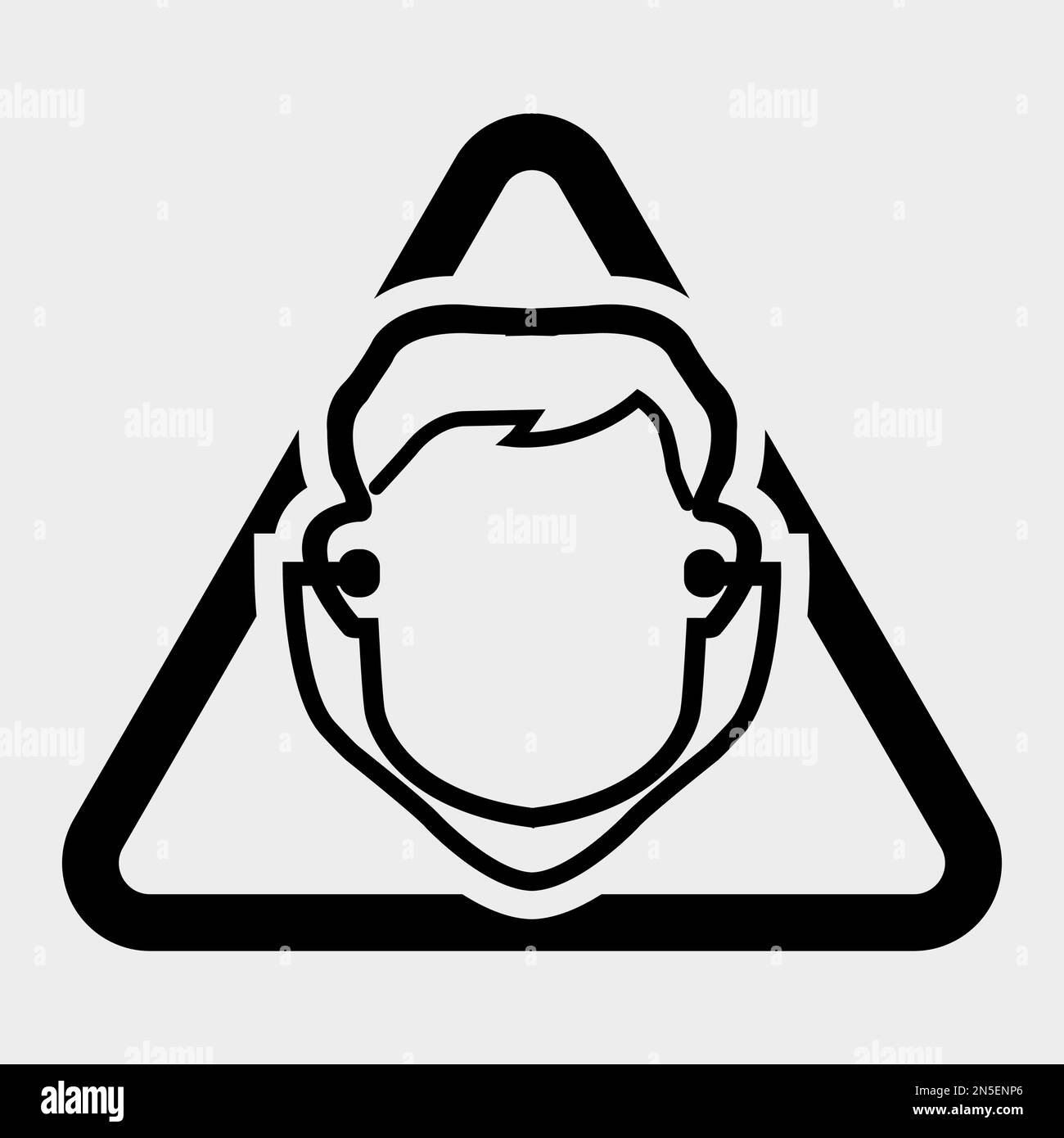 Hearing protection woman Stock Vector Images - Alamy