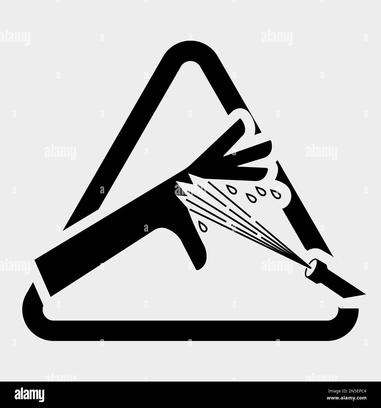 Skin Puncture Pressurized Water Jet Symbol Sign Isolate On White ...