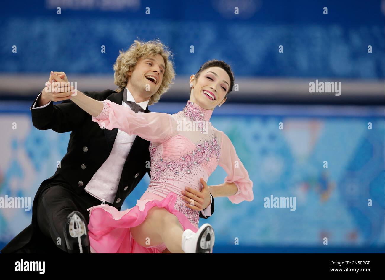 Meryl Davis and Charlie White of the United States compete in the ice ...