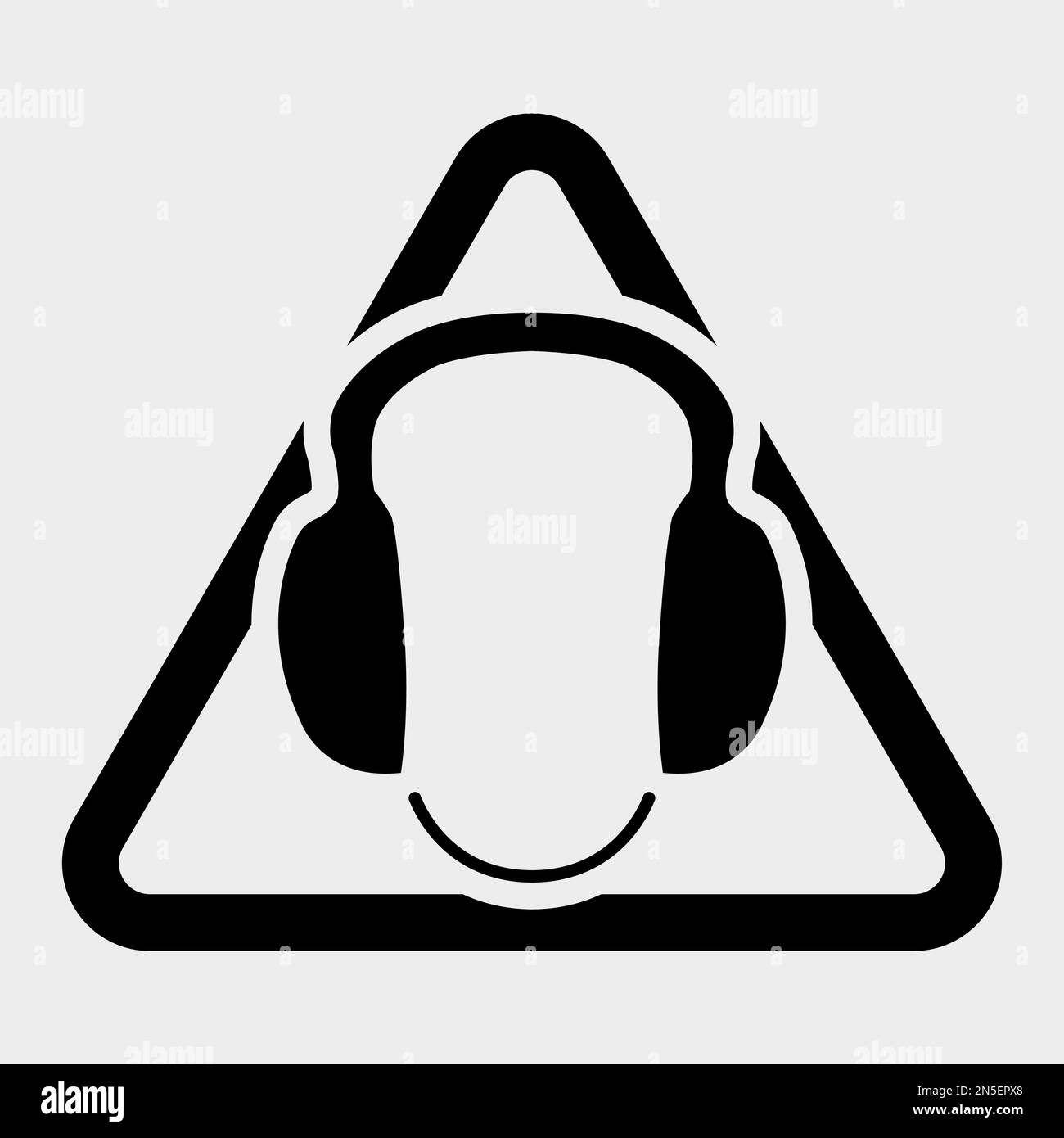 Symbol wear ear protection Sign Isolate On White Background,Vector ...