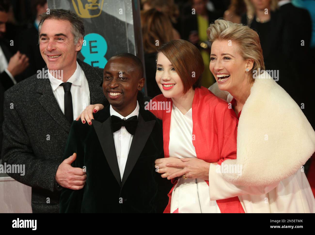 Emma Thompson poses for photographers on the red carpet at the EE ...