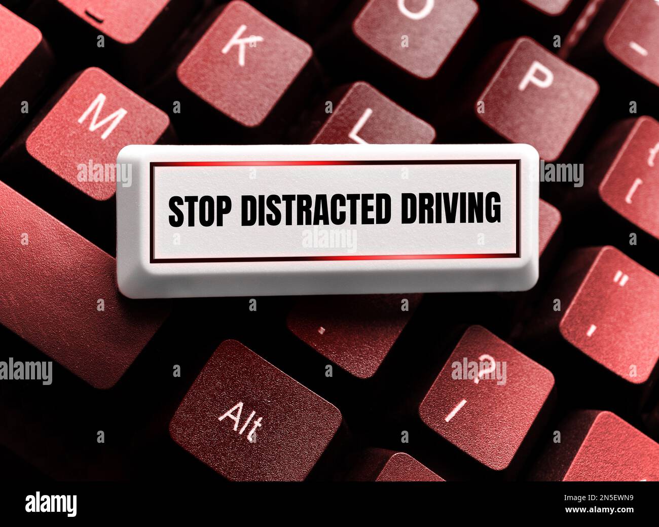 Sign displaying Stop Distracted Driving. Word Written on asking to be ... Sign displaying Stop Distracted Driving. Word Written on asking to be ...